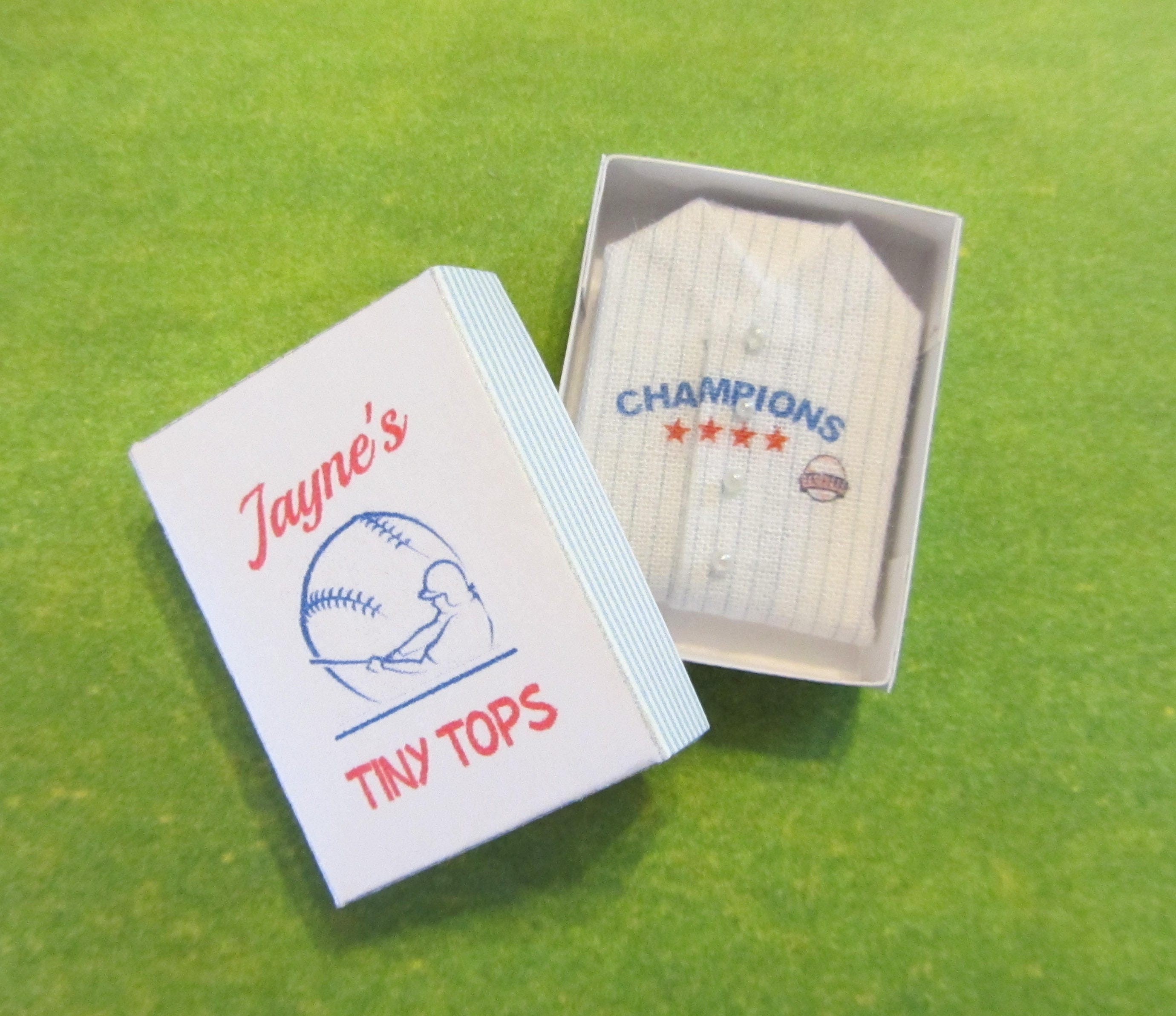 Dollhouse Miniatures Clothing Women's Folded Baseball Shirts ...