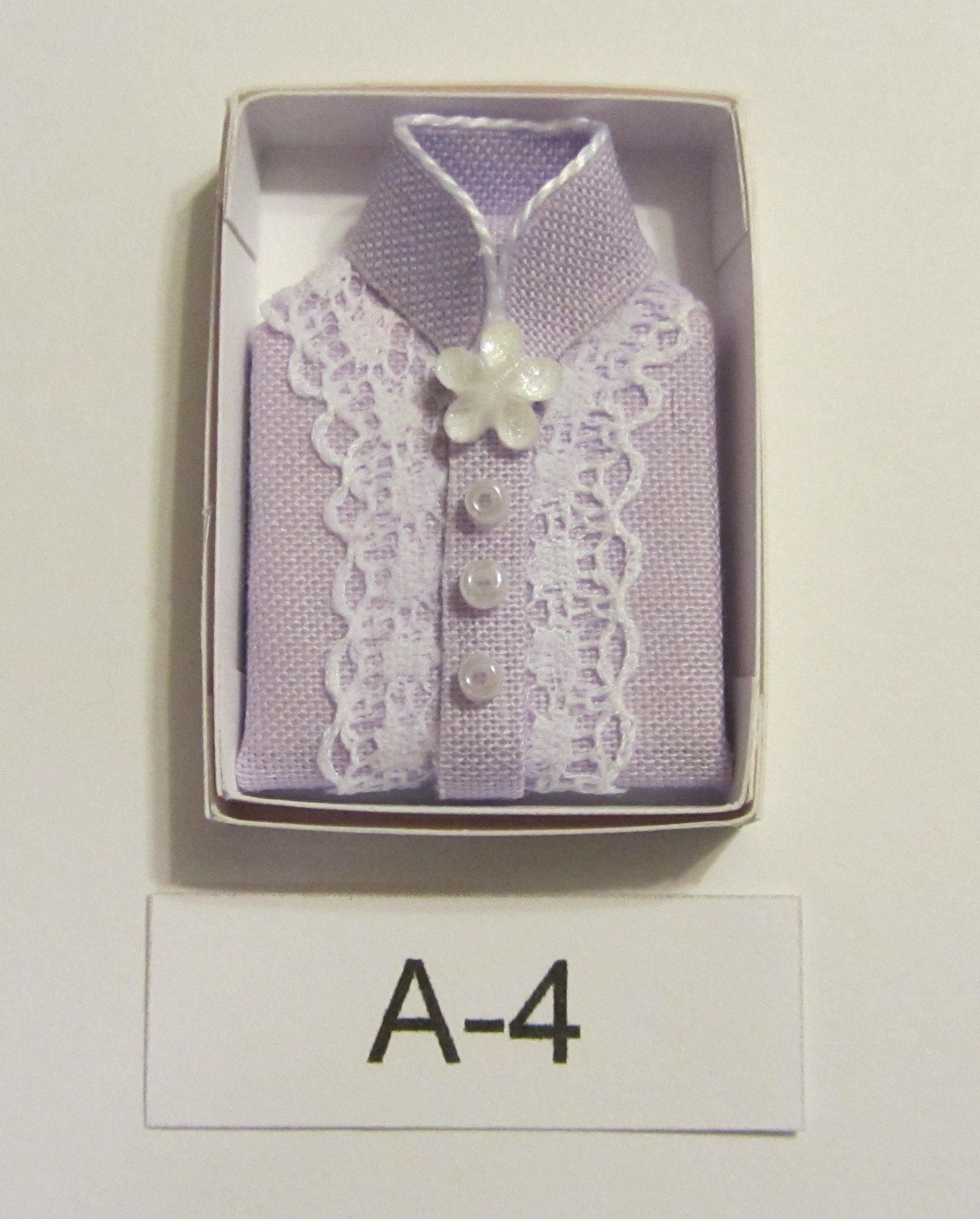 Dollhouse Miniatures Lady's Clothing Handcrafted Folded Blouses in Box ...
