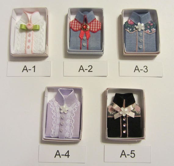 Dollhouse Miniatures Lady's Clothing Handcrafted Folded - Etsy