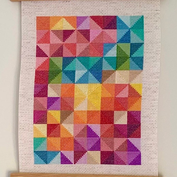 Large Counted Cross Stitch Rainbow Quilt Pattern Large - Etsy Canada