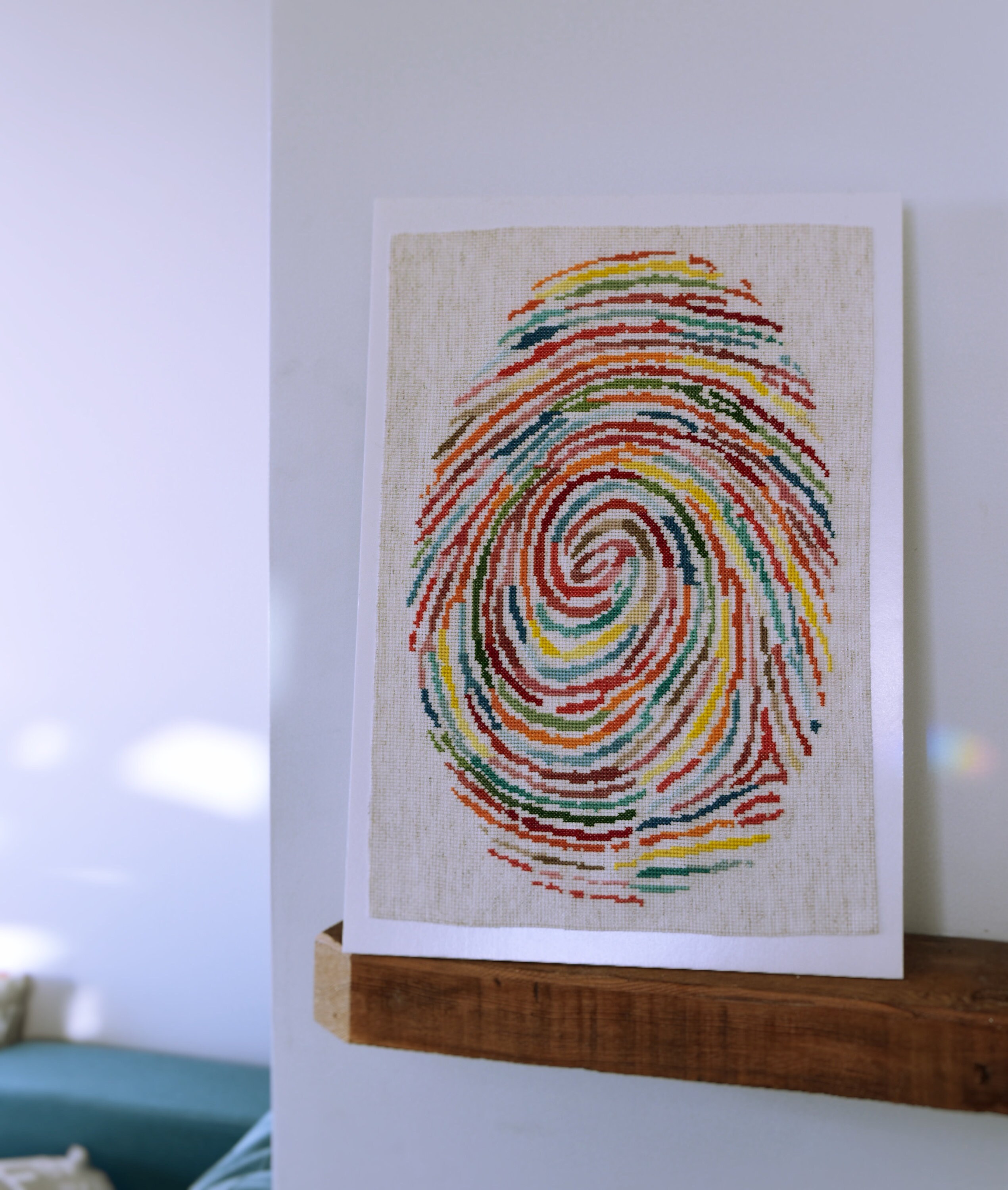 Thumbprint Design, Contemporary, Modern Cross Stitch Pattern - Etsy