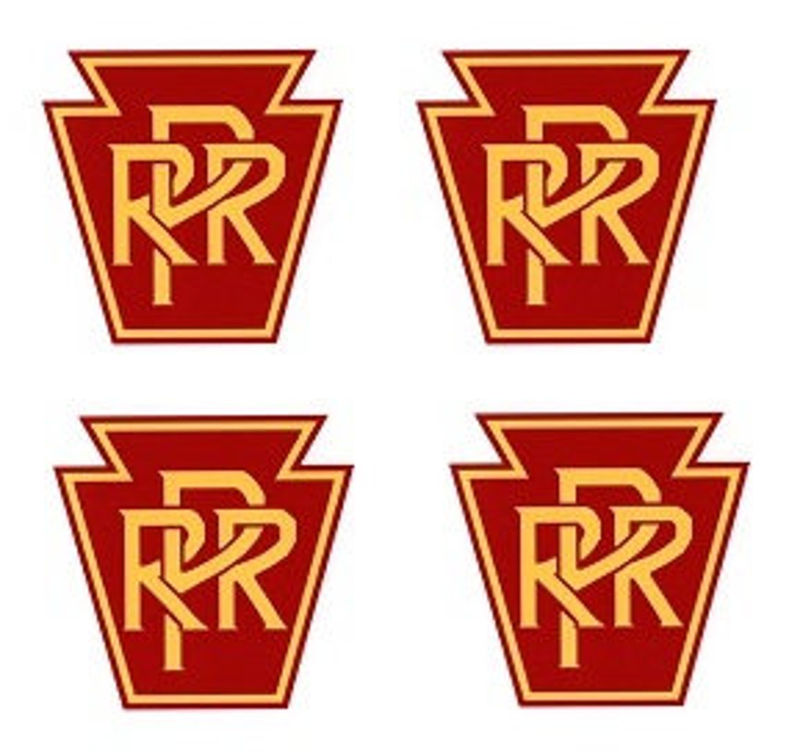 Model Train ‘O’ Gauge PRR Pennsylvania Railroad 4 Logos on 1 Vinyl ...