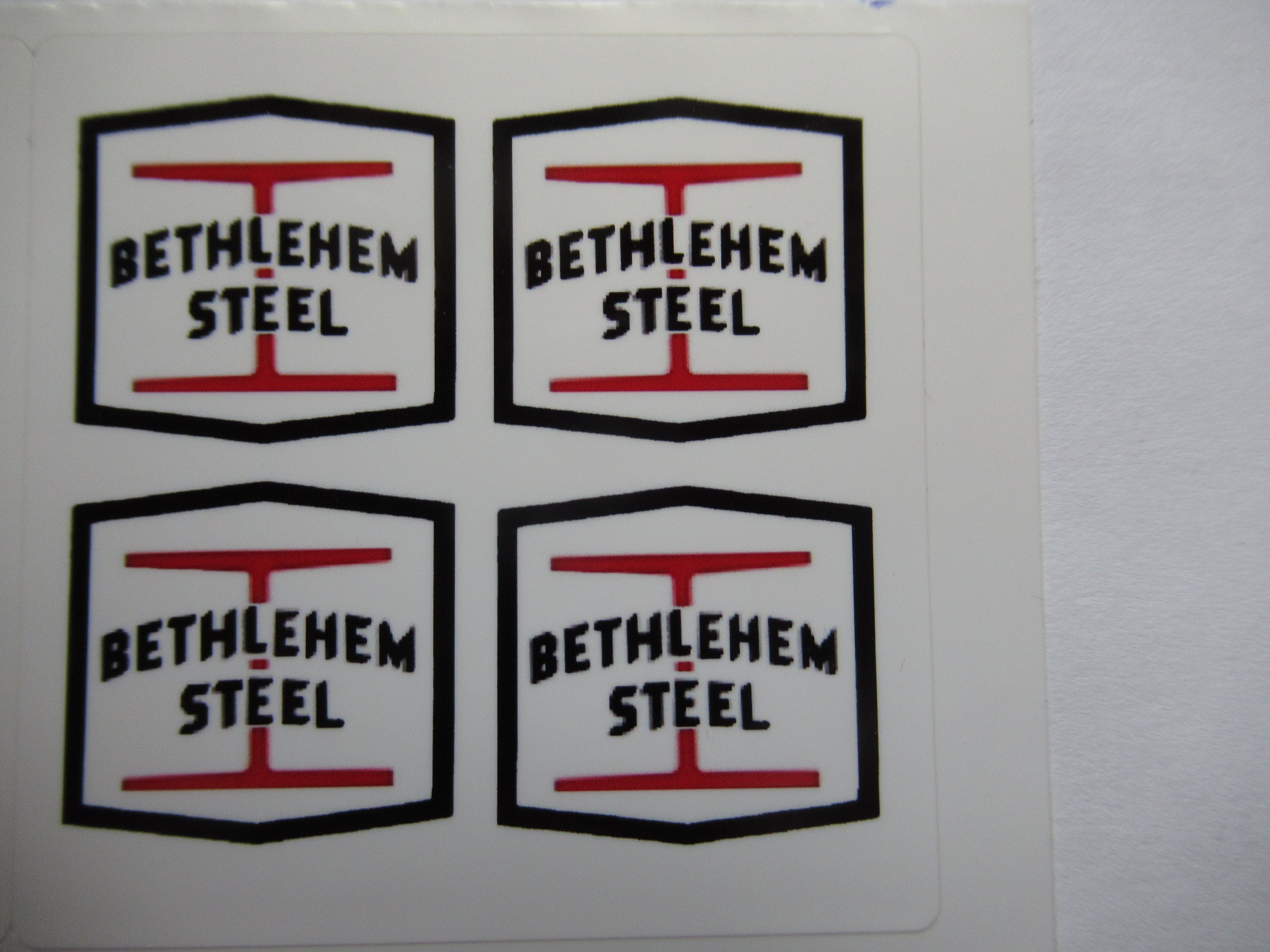 Model Train ‘O’ Gauge Bethlehem Steel Logos 4 Logos on 1 Vinyl Sticker ...