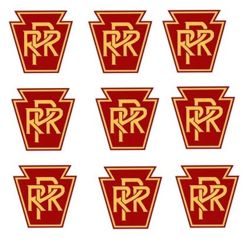 Model Train ‘O’ Gauge PRR Pennsylvania Railroad 9 Logos on 1 Vinyl ...