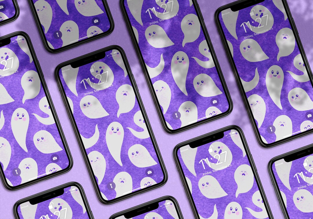 Ghost Friends Wallpaper Halloween Paranormal Cute Spirits - Etsy