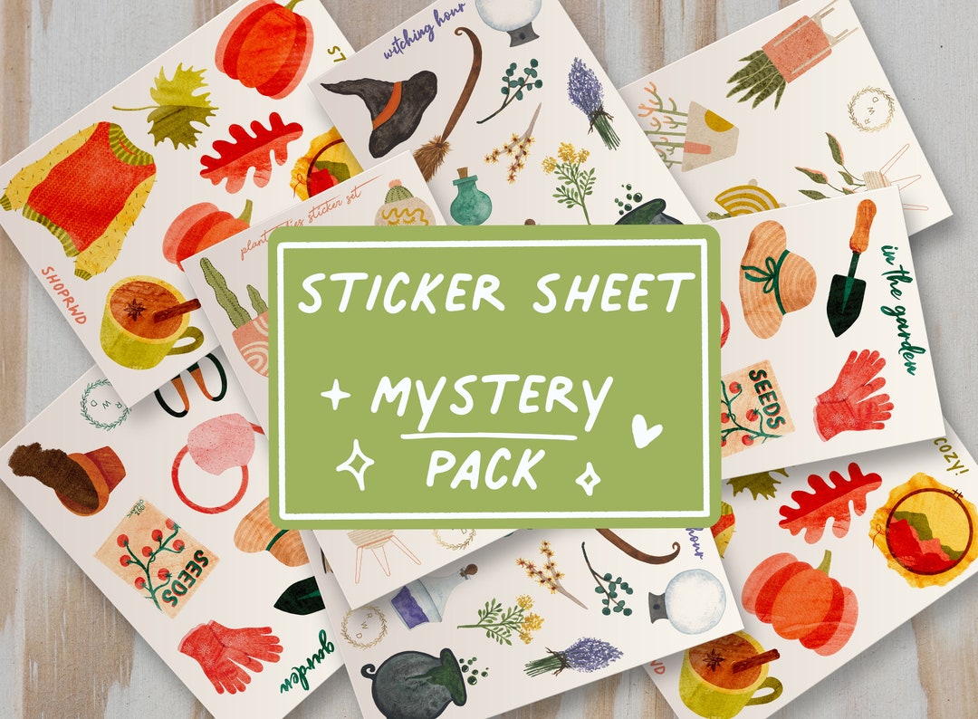 Sticker Sheet Mystery Pack - Two Sheets for the Price of One! - Etsy