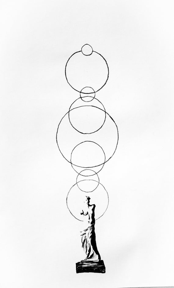 Venus and the Eight Muses Original Charcoal Art - Etsy