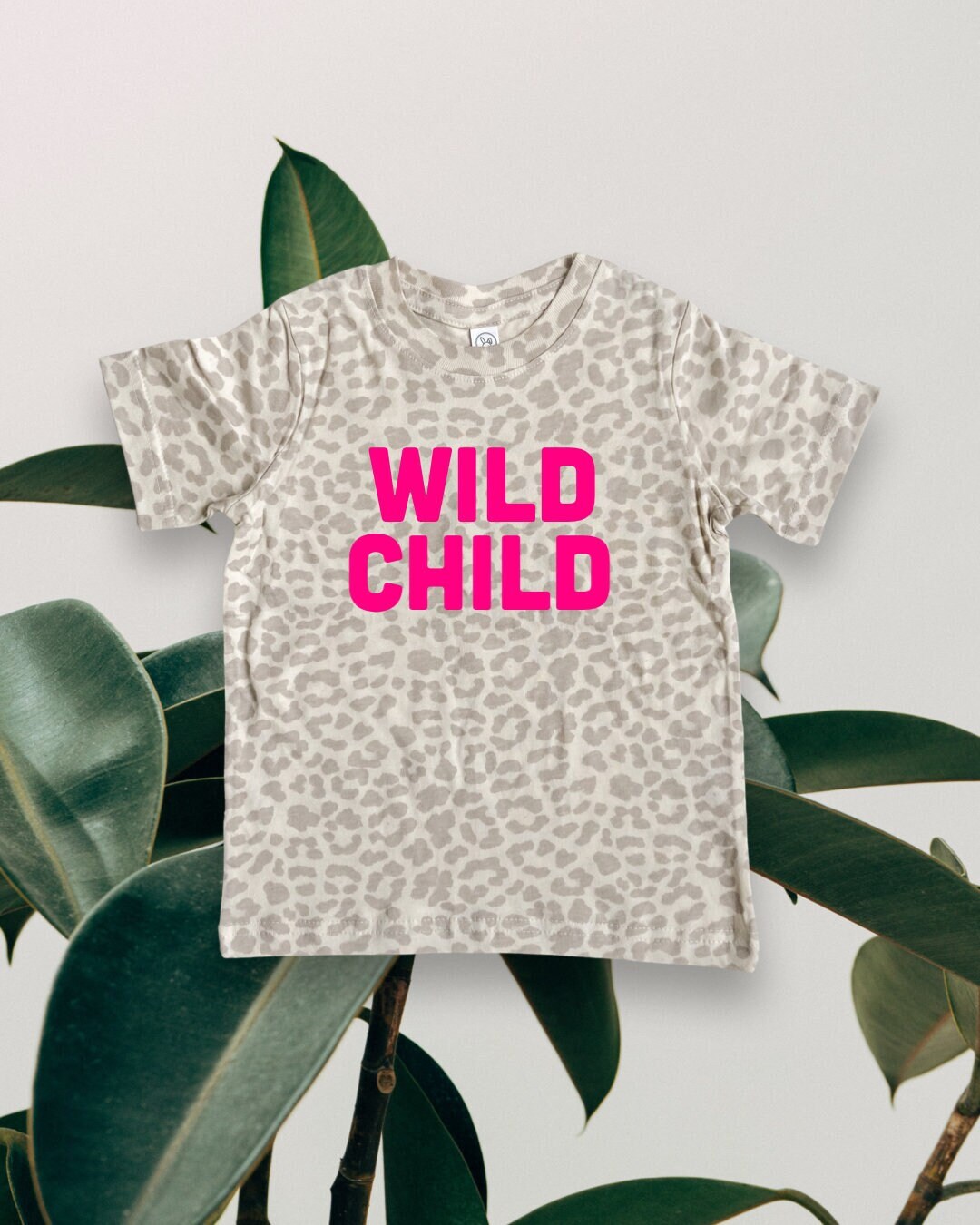 Wild Child - Leopard Print Tshirt for Toddler Girl - Etsy