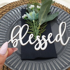 Blessed Place Cards, Custom Thanksgiving Place Cards, Personalized ...