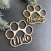 Custom Dog Paw Ornament, Personalized Cat Paw Print Ornament for ...