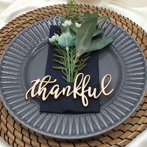 Custom Thanksgiving Place Cards, Thankful Place Cards, Personalized ...
