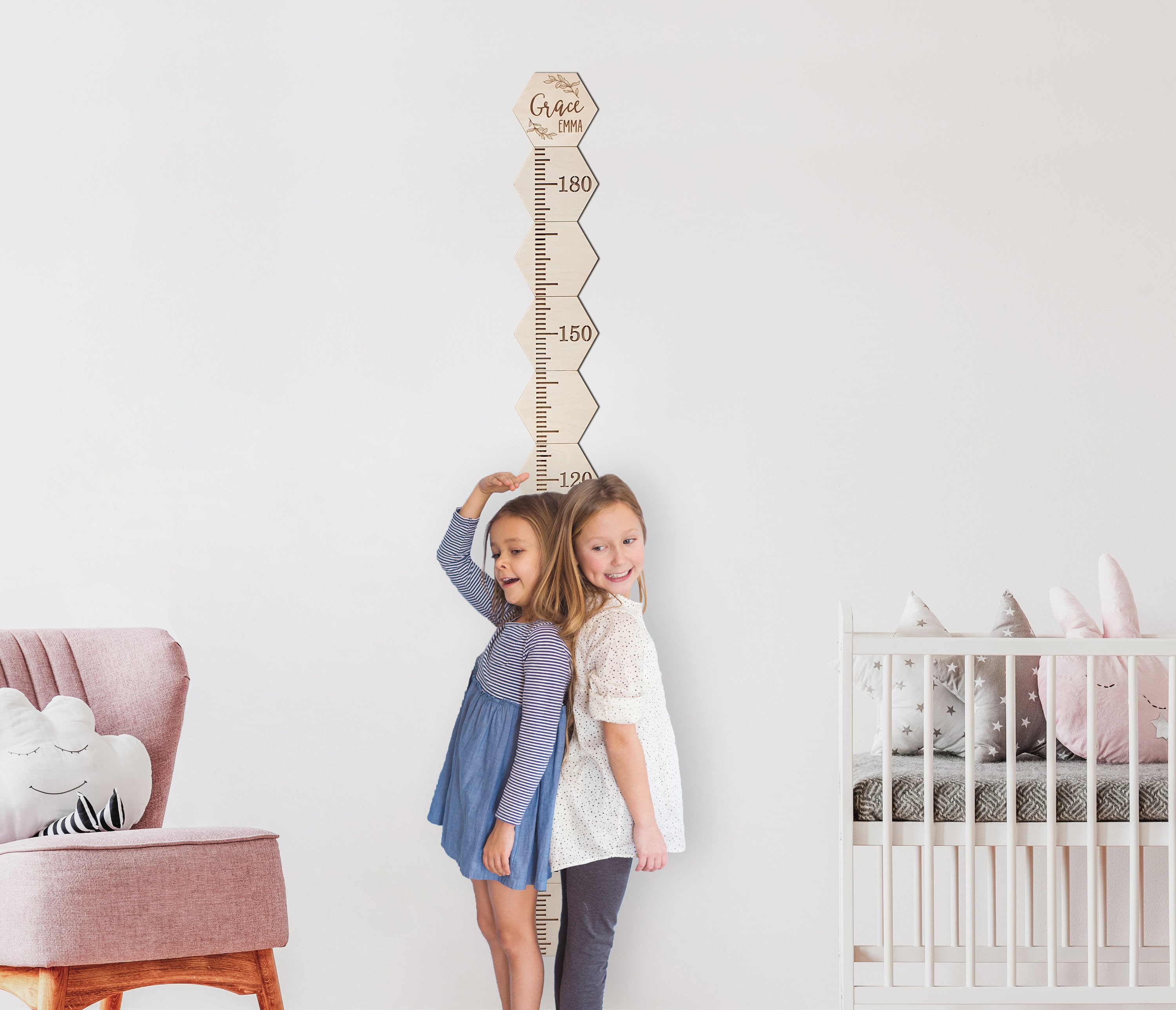 Growth Chart Ruler for Kids Wooden Growth Chart Metric - Etsy