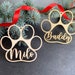 Custom Dog Paw Ornament, Personalized Cat Paw Print Ornament for ...