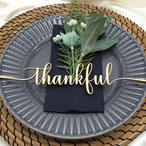 Custom Laser Cut Wood Place Cards, Thanksgiving Decor - Etsy