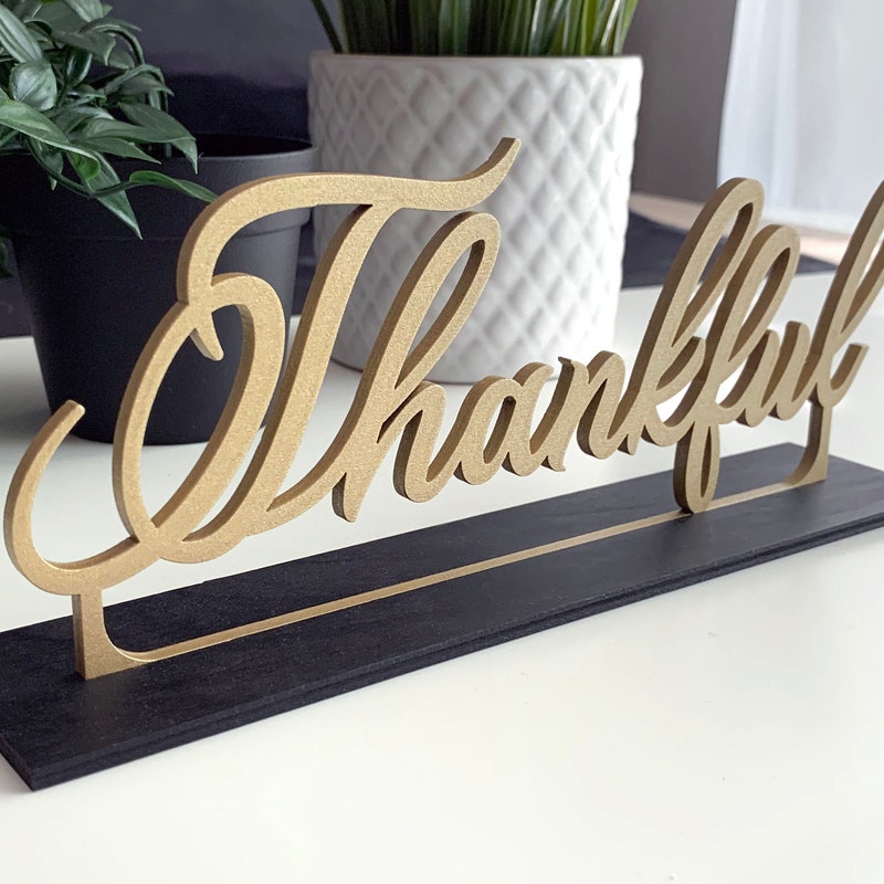Thankful Wood Sign - Etsy