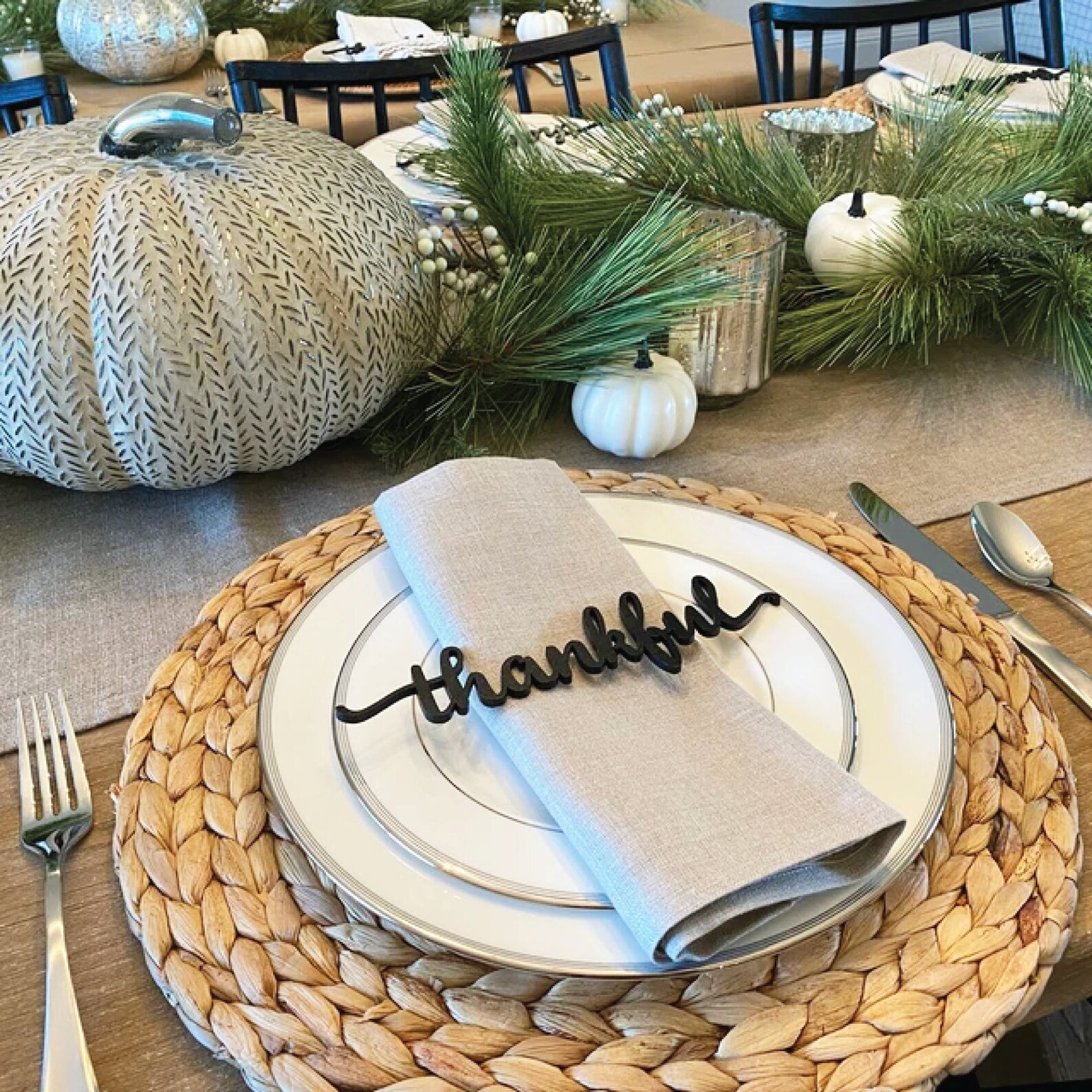 Personalized Thanksgiving Place Cards, Laser Cut Wood - Etsy