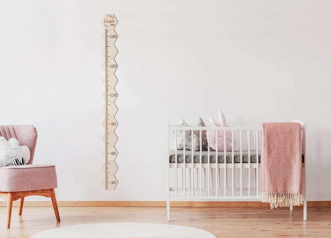 Growth Chart Ruler for Kids Wooden Growth Chart Metric - Etsy