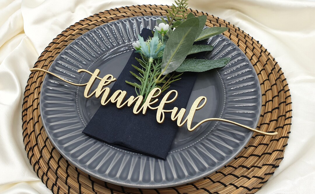 Personalized Thanksgiving Place Cards, Laser Cut Baltic Birch - Etsy