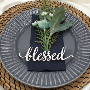 Blessed Place Cards, Custom Thanksgiving Place Cards, Personalized ...
