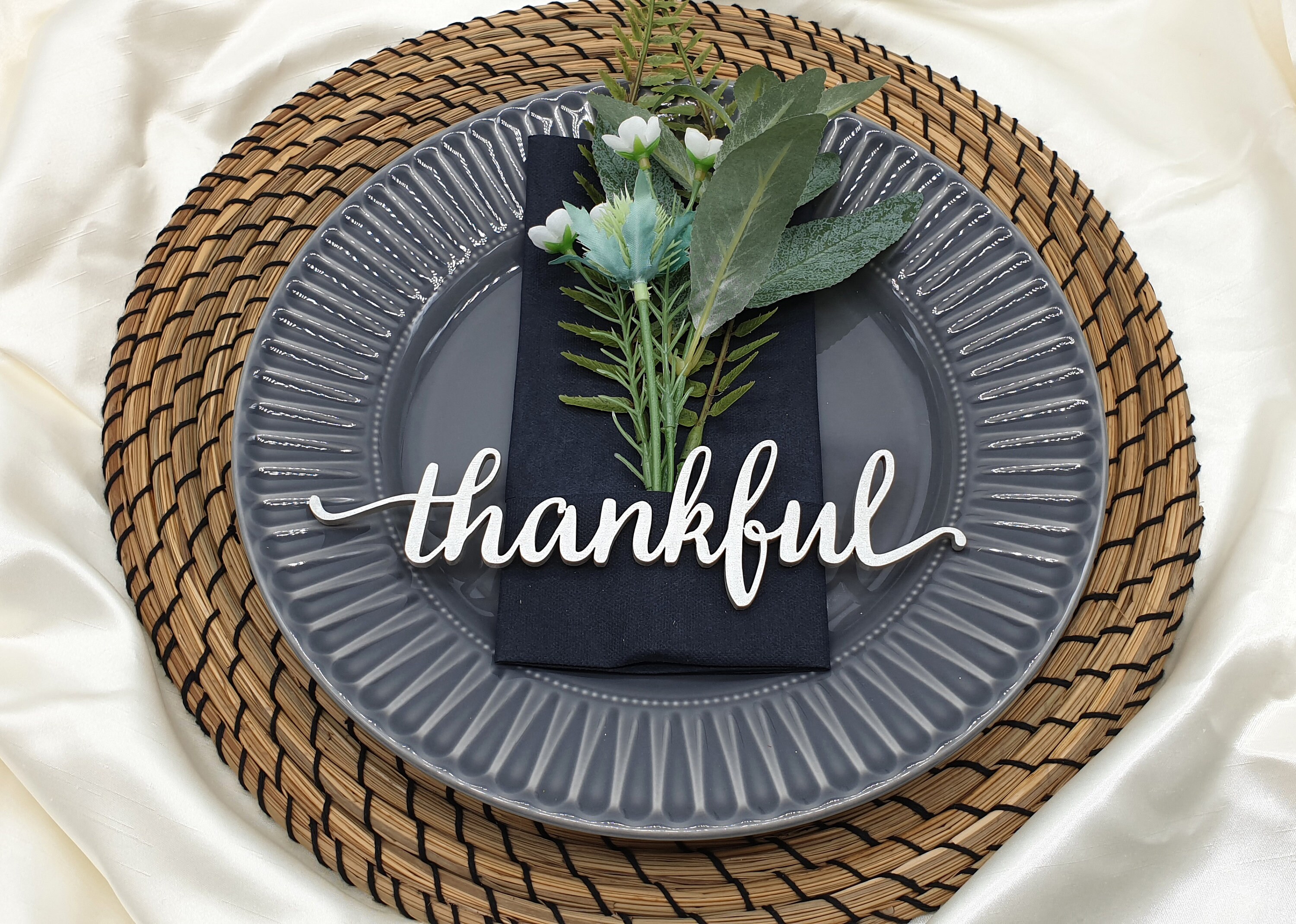 Thankful Place Cards Custom Thanksgiving Place Cards | Etsy
