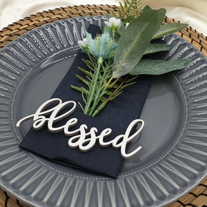 Blessed Place Cards, Custom Thanksgiving Place Cards, Personalized ...