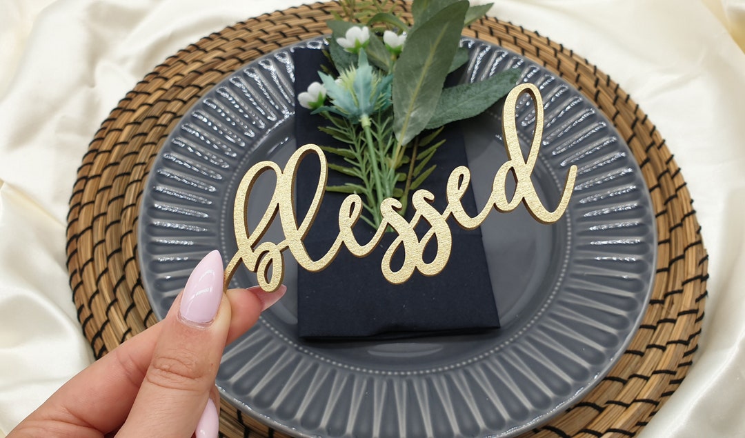 Blessed Place Cards, Custom Thanksgiving Place Cards, Personalized ...