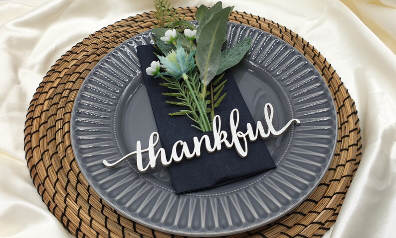 Personalized Thanksgiving Place Cards, Laser Cut Wood - Etsy
