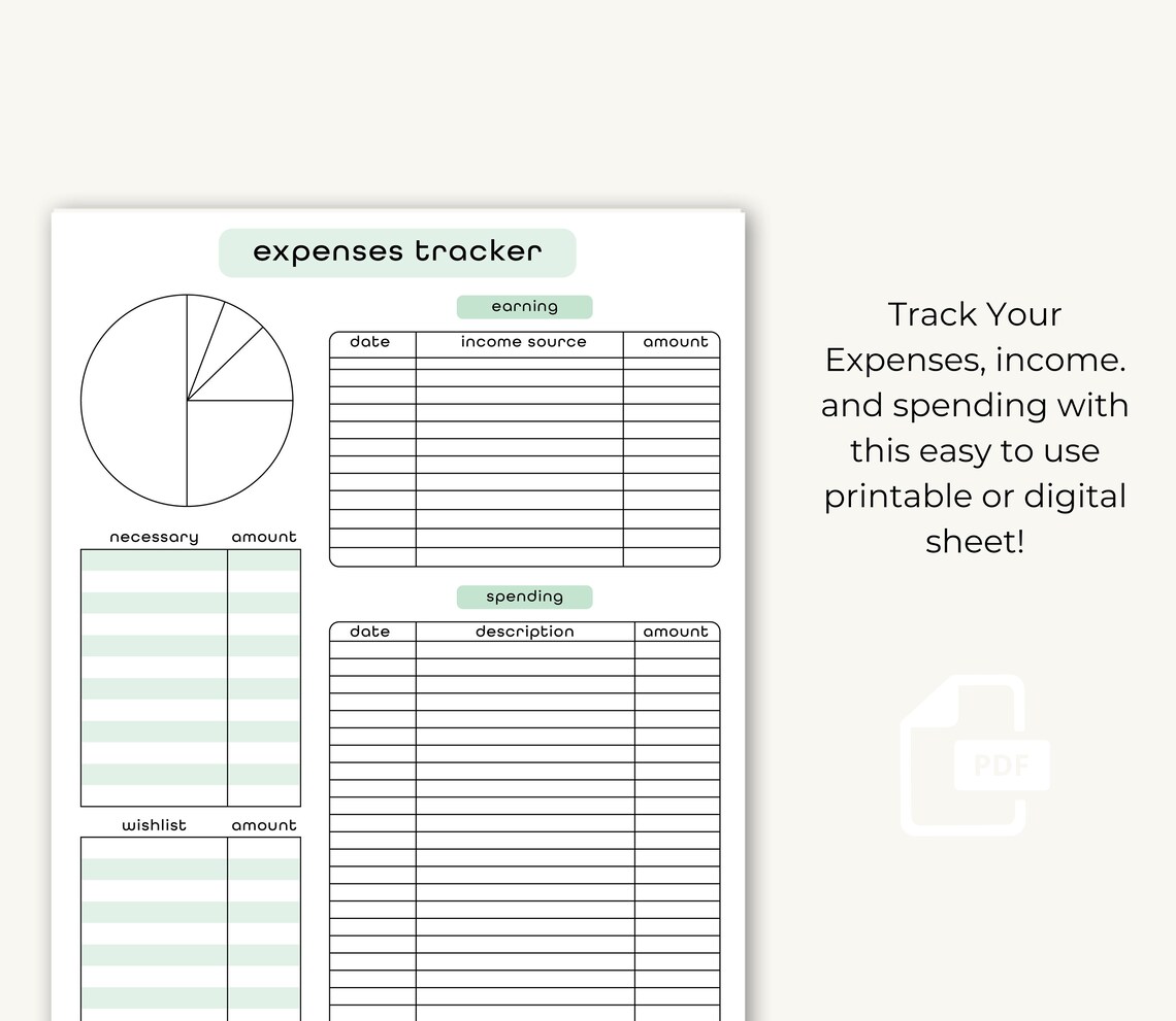 Bullet journal expense tracker printable - gastelectro