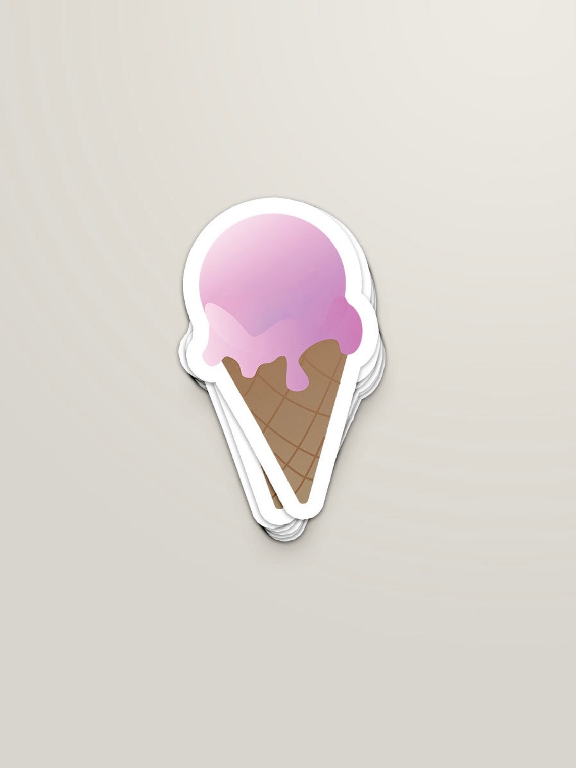Ice Cream Cone Cute Sticker Decal Etsy
