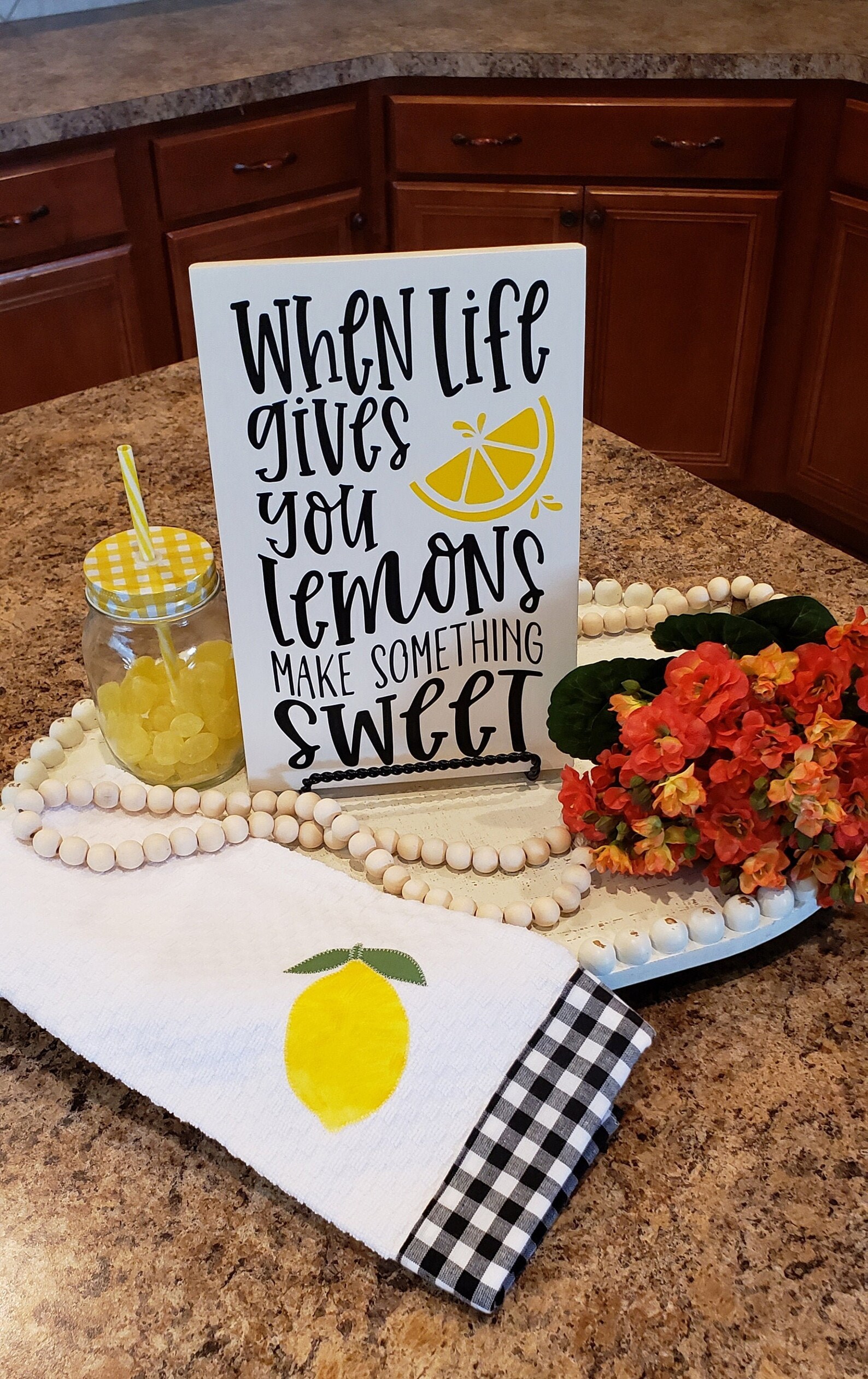 When Life Gives You Lemons Make Something Sweet Sign Kitchen | Etsy