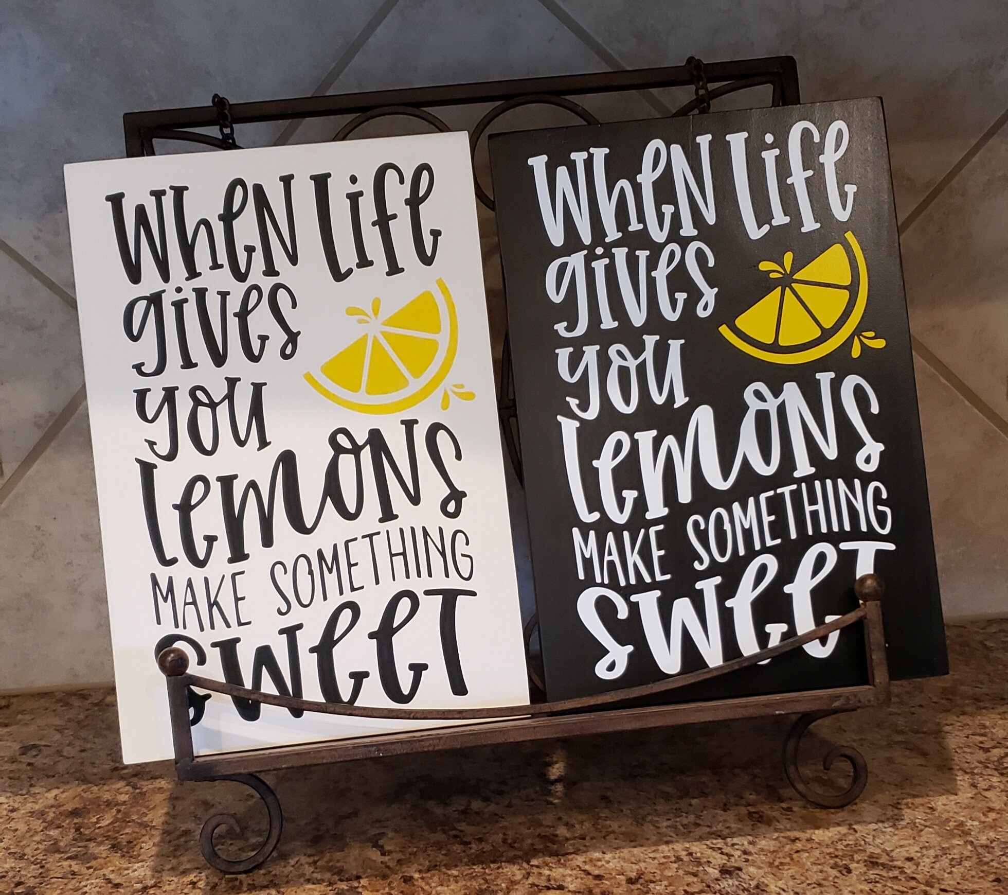 When Life Gives You Lemons Make Something Sweet Sign Kitchen | Etsy