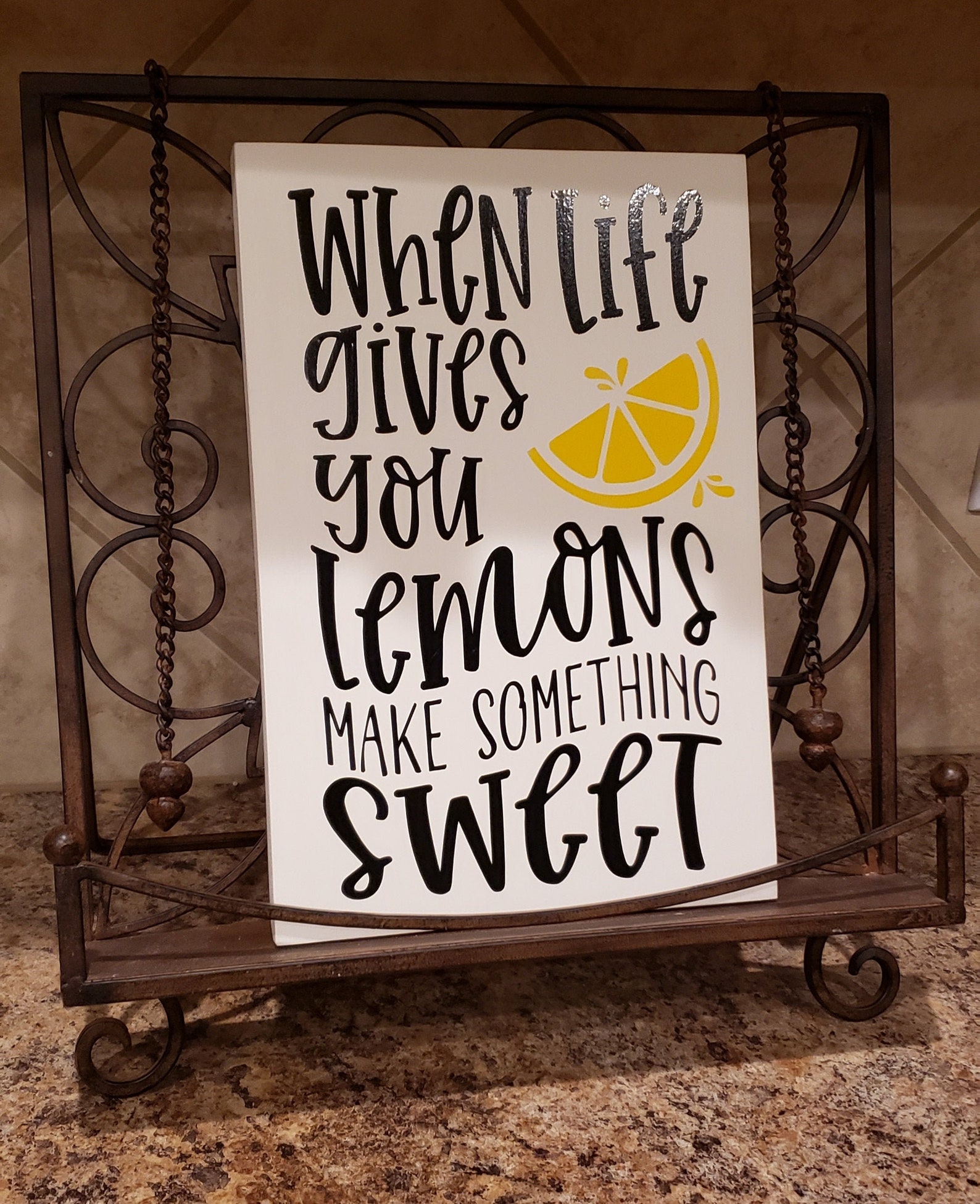 When Life Gives You Lemons Make Something Sweet Sign Kitchen - Etsy
