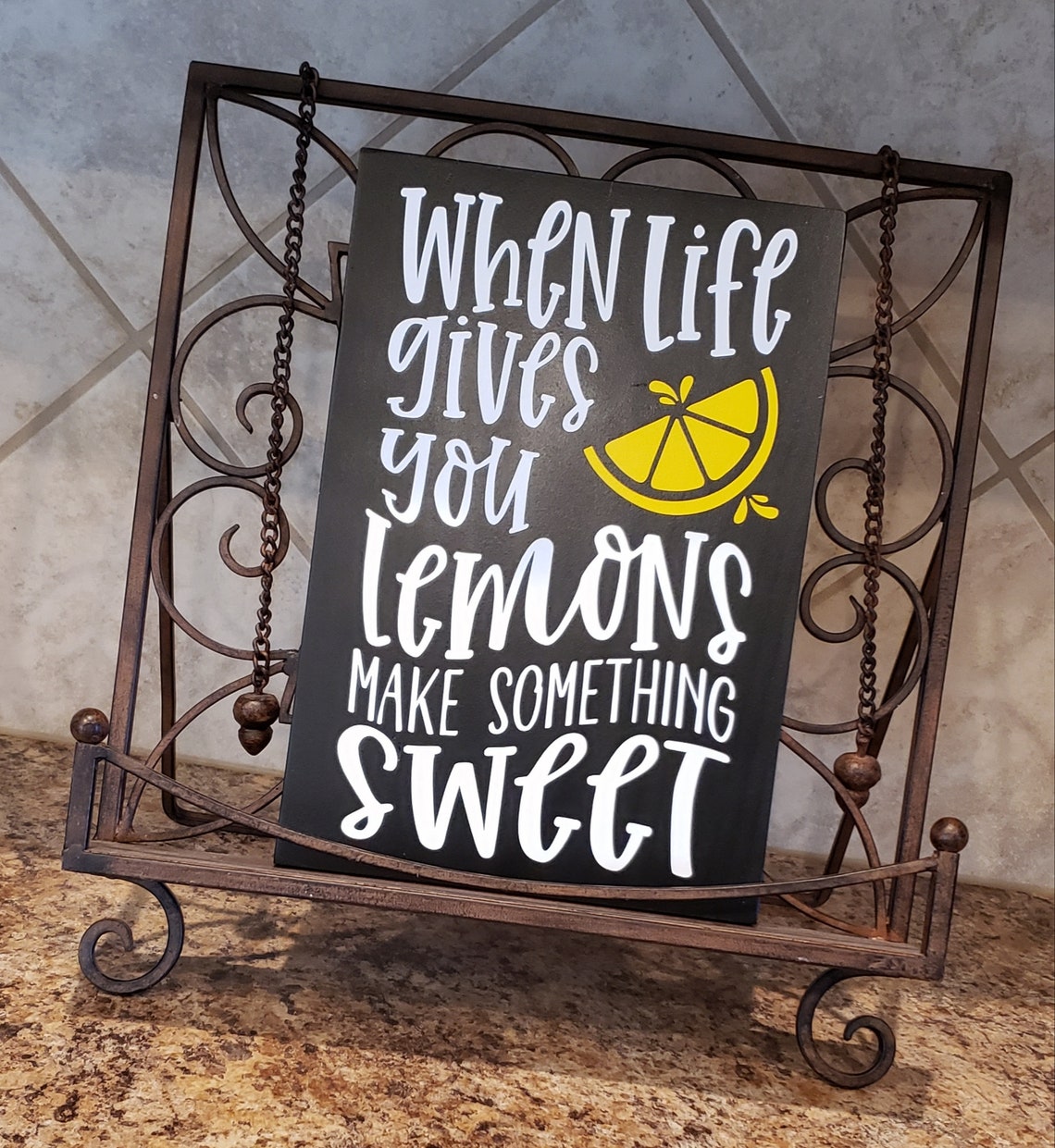 When Life Gives You Lemons Make Something Sweet Sign Kitchen - Etsy