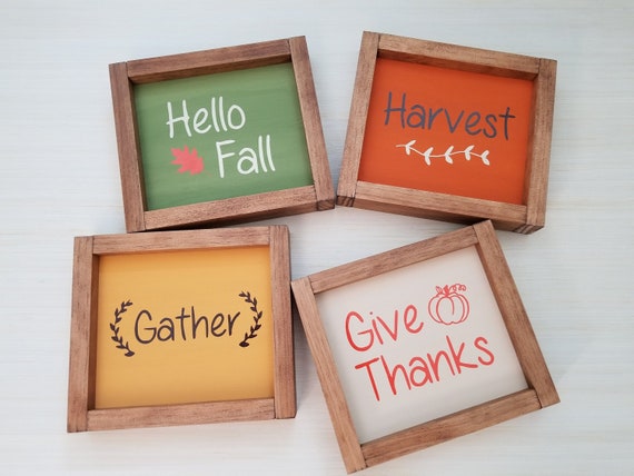 FALL/THANKSGIVING set of 4 | Etsy