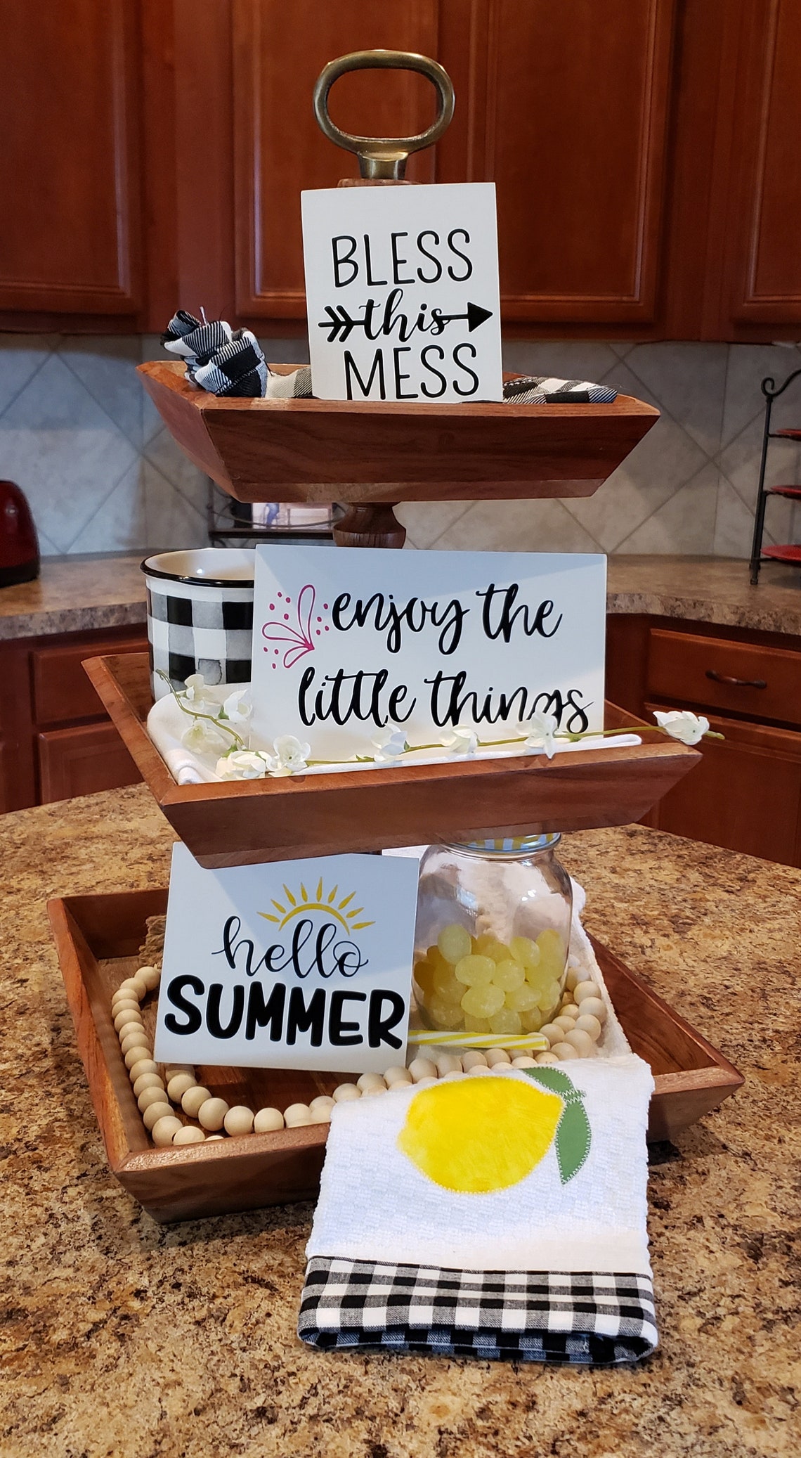 Set of 3 Mini Signs Hello Summer Enjoy the Little Things | Etsy