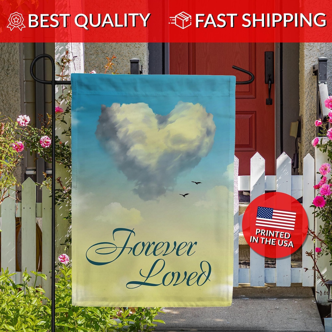 Forever Loved Memorial Garden Flag - Cemetery Garden Flag, Sympathy ...