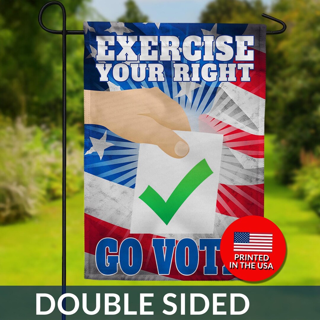 Go Vote Double Sided Flag – American Flag Design, Civic Duty - Etsy