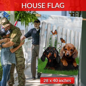 Dachshund Puppies Flag – Dachshund Decor, Puppy Flag, Dog Flag, Dog ...