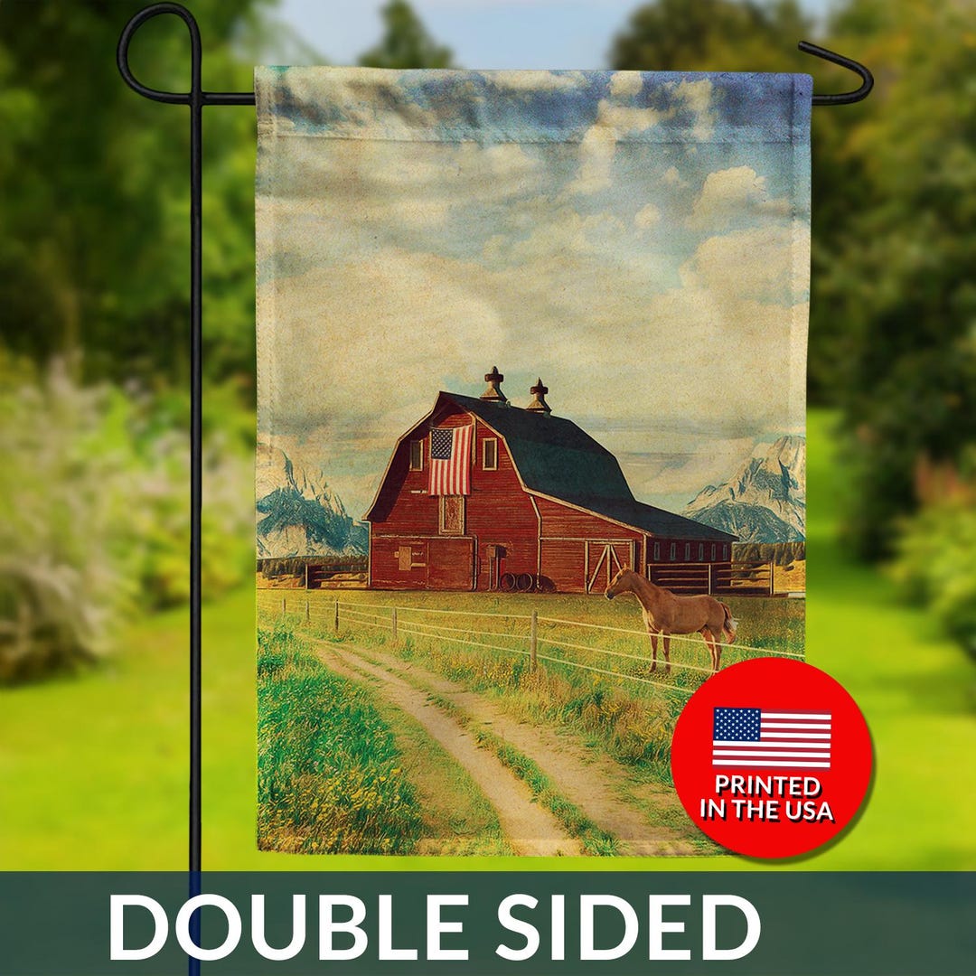 Hay and Grain Watch Double Sided Flag - American Barn Flag, Ranch Horse ...