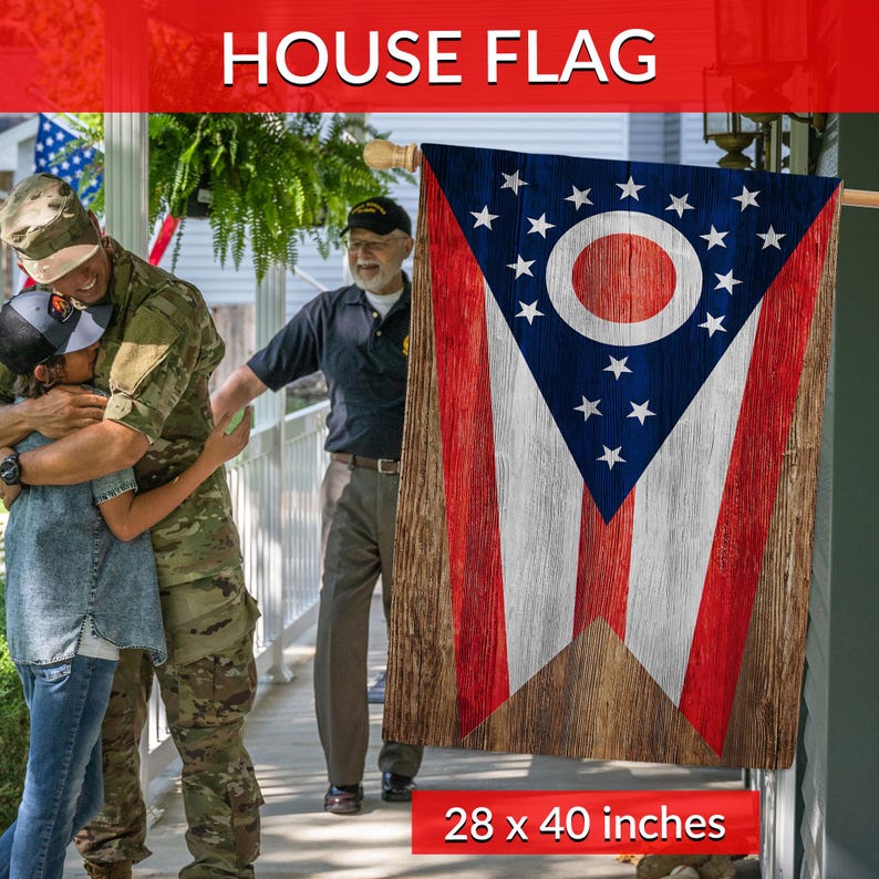 Ohio State Garden Flag – Wood Texture, Buckeye Pride - Etsy