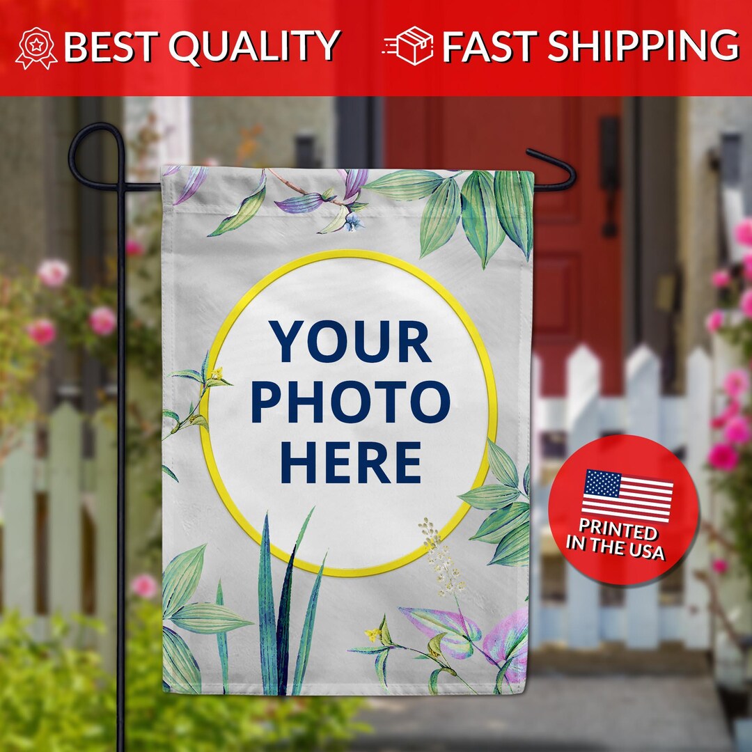 Personalized Welcome Garden Flag - Custom Photo Garden Flag, Custom ...