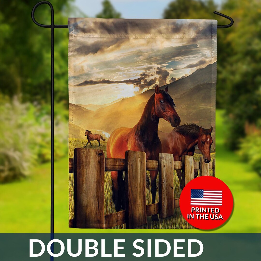 After the Storm Horses Double Sided Garden Flag - Ranch Decor - Etsy