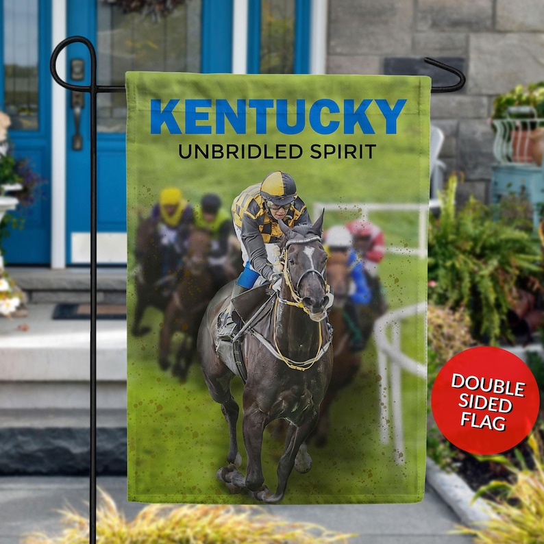 Kentucky Derby Flag – Double Sided Horse Racing, Unbridled Spirit - Etsy