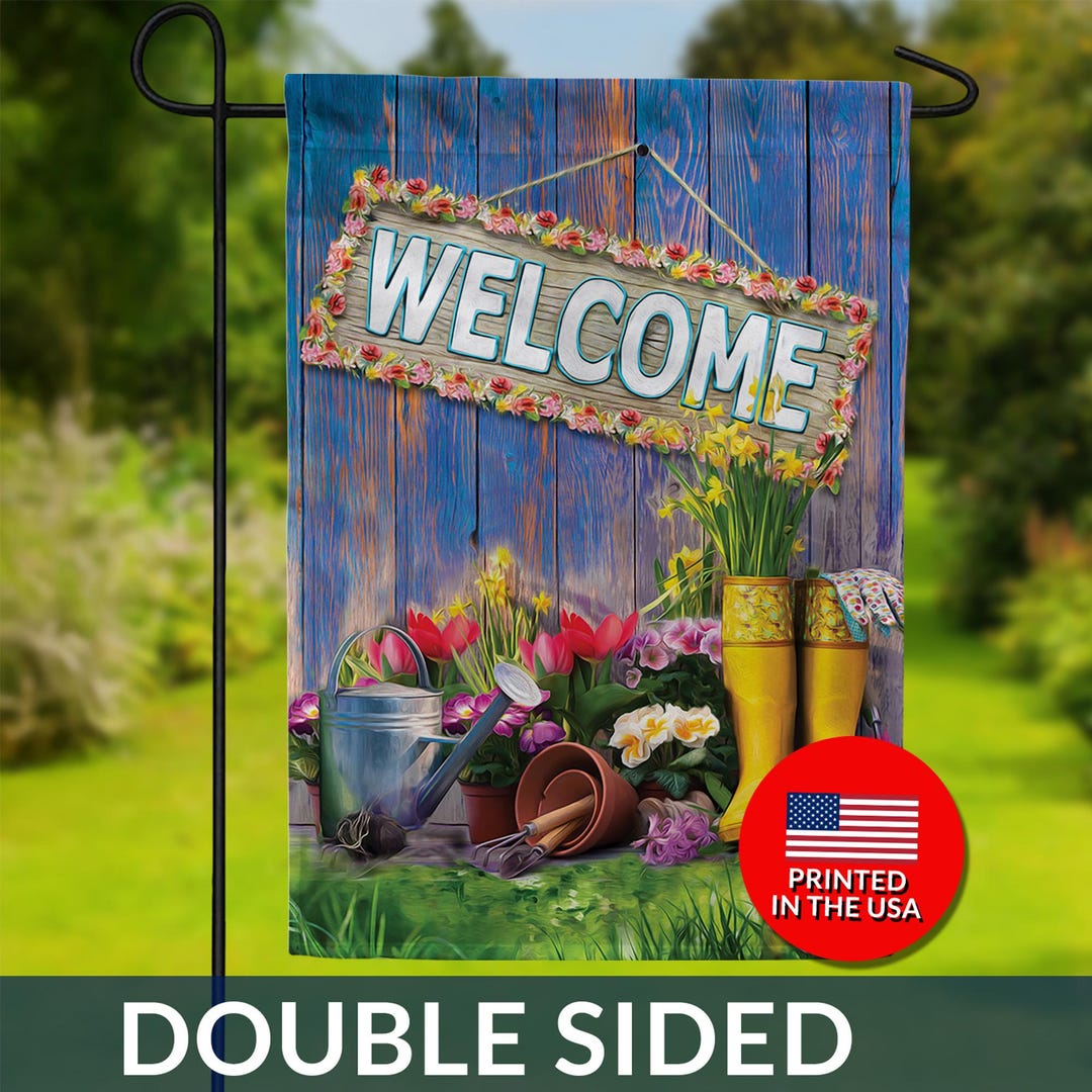 Garden Shed Welcome Double Sided Flag - Spring Welcome Flag, Garden ...