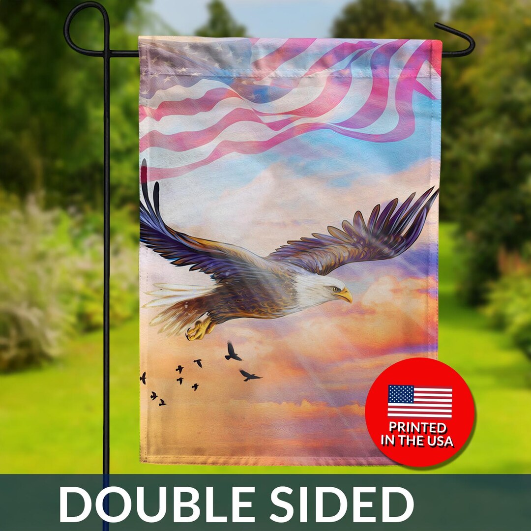 Soaring Eagle American Flag – Patriotic Double Sided Garden or House Flag - Etsy