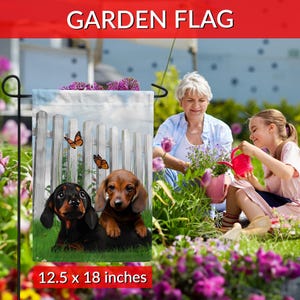 Dachshund Puppies Flag – Dachshund Decor, Puppy Flag, Dog Flag, Dog ...