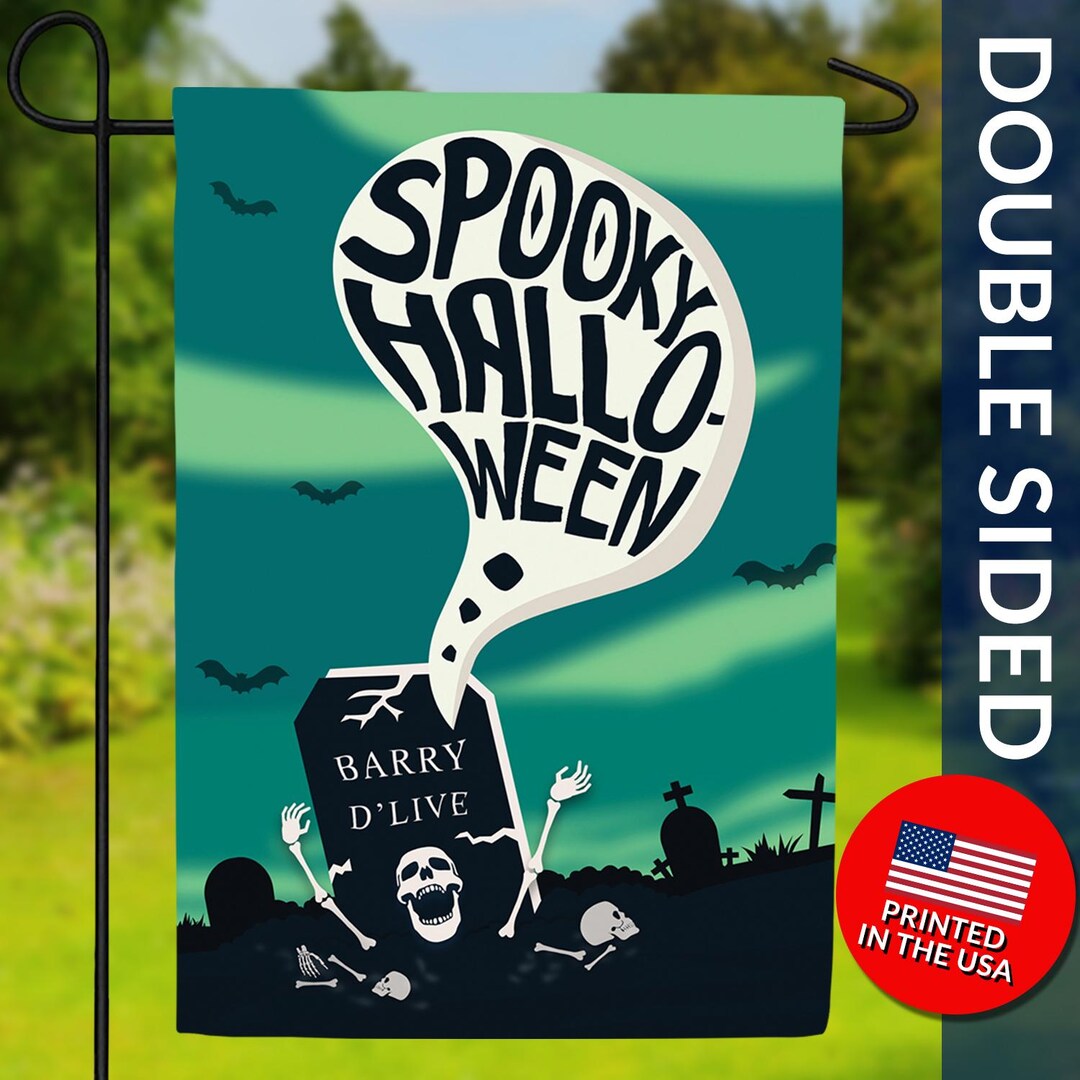 Funny Halloween Graveyard Flag – Spooky Ghost, Double Sided - Etsy