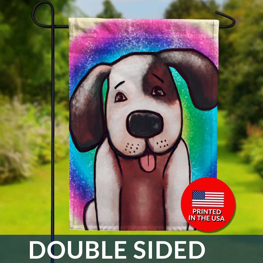 Rainbow Puppy Pride Double Sided Flag - Dog Garden Flag, Pride Flag ...