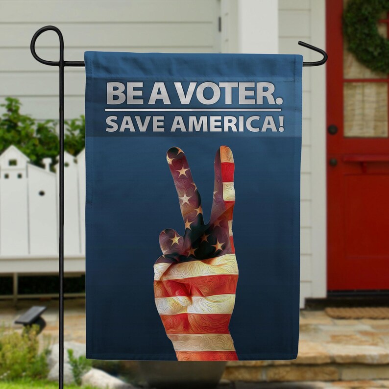 Be A Voter Save America Double Sided Flag - Peace Sign Flag, Voting ...