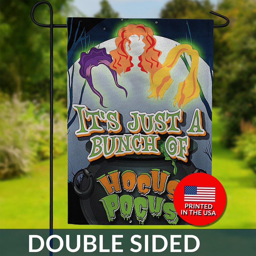 Hocus Pocus Wigs Double Sided Flag - Halloween Design - Etsy